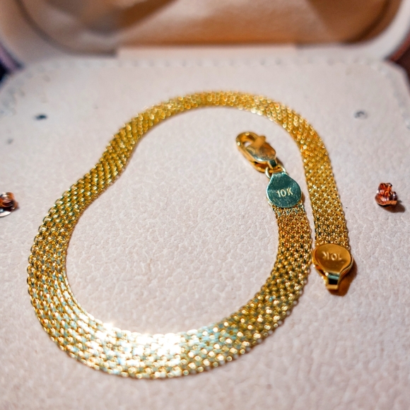 Jewelry | 1k Real Solid Gold Bismarck Chain Bracelet 3gr | Poshmark